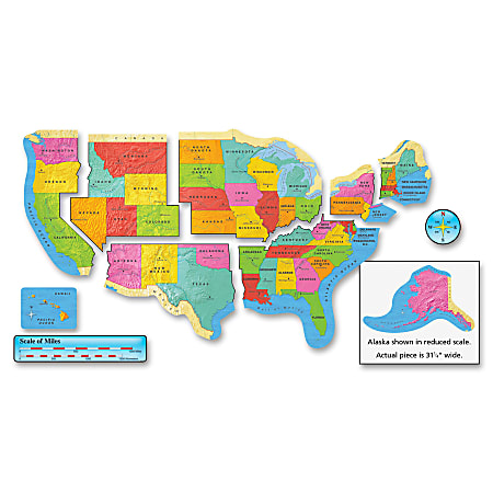 Trend US Map Bulletin Board Set Learning ThemeSubject Multicolor 9 Set ...