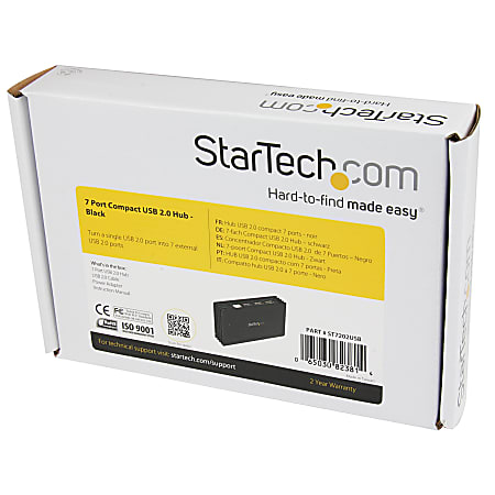 StarTech.com 7 Port USB 2.0 Hub Hub 7 ports Hi Speed USB Turn a single ...