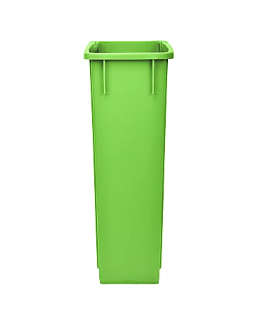Alpine Rectangular Polypropylene Slim Trash Cans 23 Gallons Lime Green ...
