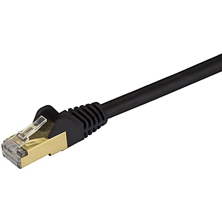 StarTech.com 8ft Black Cat6a Shielded Patch Cable Cat6a Ethernet Cable ...