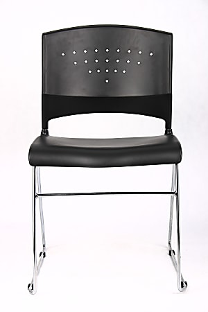 Boss Office Products Stack Chairs in Black Set of 5 - Office Depot
