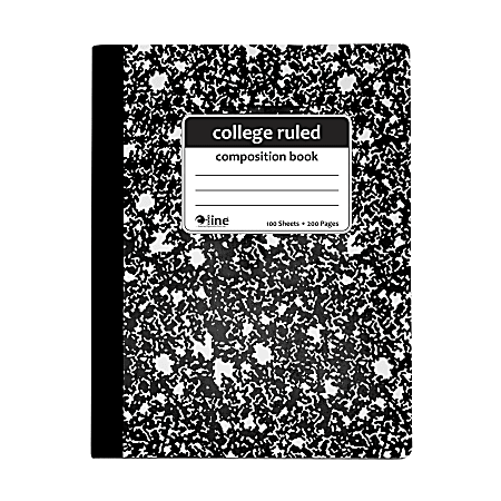 C Line Narrow Rule Composition Notebooks 7 12 x 9 34 100 Sheets Black ...