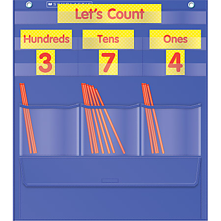 Scholastic Counting Caddie And Place Value Pocket Chart - Office Depot