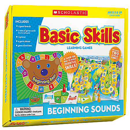 Scholastic Basic Skills Learning Games Beginning Sounds - Office Depot