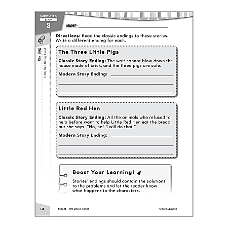 Shell Education 180 Days Of Writing Workbook Grade 3 - Office Depot