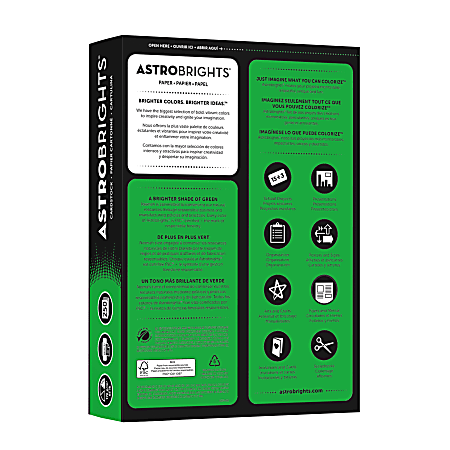 Astrobrights Color Card Stock Gamma Green Letter 8.5 x 11 65 Lb ...