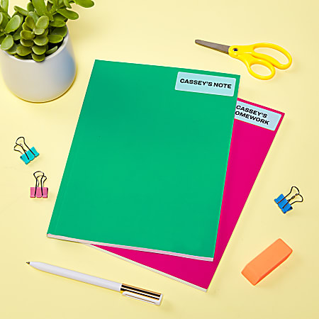 Avery High Visibility Permanent Laser ID Labels 5980 1 x 2 58 Blue ...