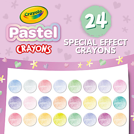 Crayola Pastel Crayons 3 58 Assorted Colors 24 Crayons Per Pack Bundle ...