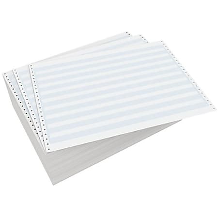 Domtar Continuous Form Paper Unperforated 14 78 x 11 20 Lb 12 Blue Bar ...