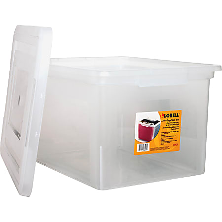 Lorell Storage File Box With Lift Off Lid LetterLegal Size 18 x 11 x 14 ...