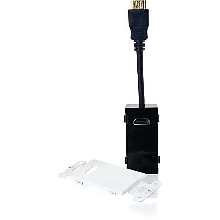 C2G HDMI Pass Through Decorative Wall Plate White White 2 x HDMI Ports ...