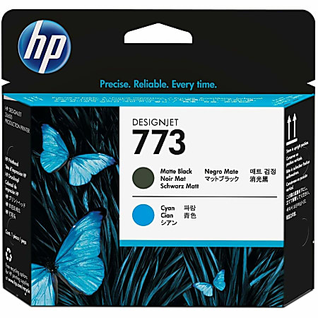 HP 773 C1Q20A Matte BlackCyan Printhead - Office Depot