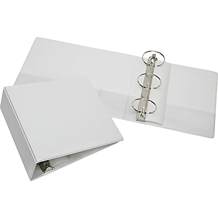 SKILCRAFT Clear Overlay 3 Ring Binder 3 Round Rings White AbilityOne ...