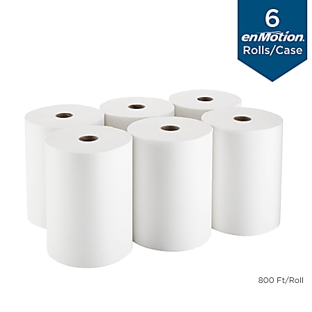 enMotion 10 Paper Towel Rolls 1 Ply 10 x 800 White 800 ft per Roll 6 ...