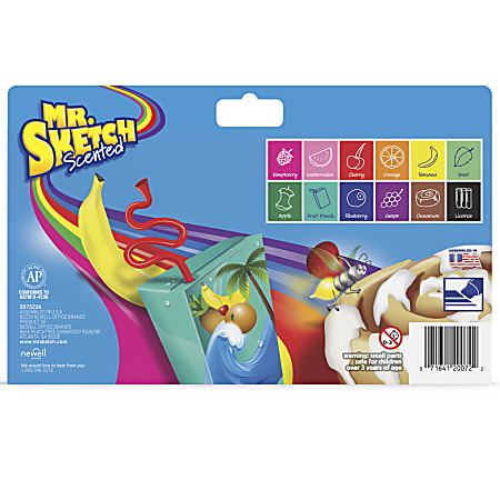 Mr. Sketch Watercolor Markers Scented Assorted Colors Set Of 12 ...