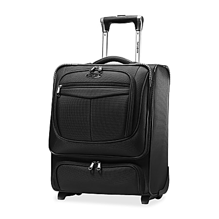 Samsonite Rolling Overnighter 18 H x 15 W x 7 12 D Black - Office Depot