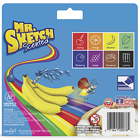 Mr. Sketch Scented Markers Assorted Colors Set Of 8 - Office Depot