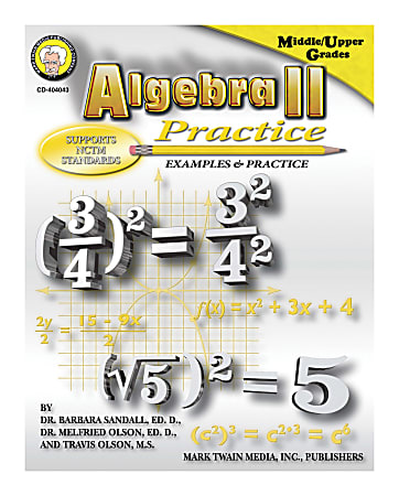 Mark Twain Algebra II Practice Book Grades 7 - Office Depot