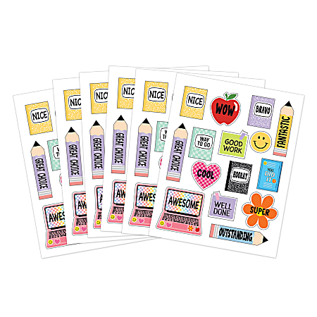 Teacher Created Resources Cool for School Stickers 90 Per Pack 12 Packs ...