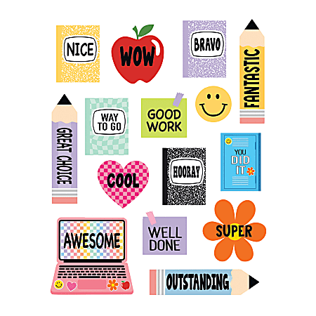 Teacher Created Resources Cool for School Stickers 90 Per Pack 12 Packs ...