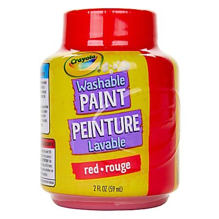 Crayola Washable Paint 2 Oz Red Pack Of 12 Pots - Office Depot