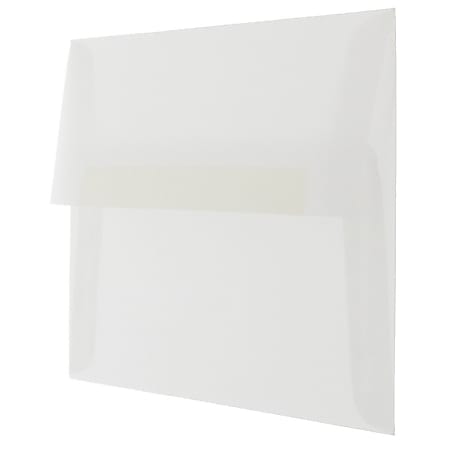 JAM Paper Booklet Invitation Envelopes A8 Gummed Seal Clear Translucent ...