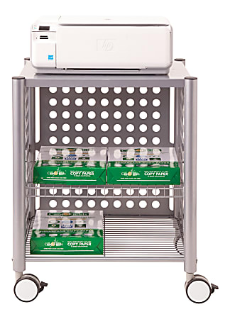 Vertiflex Deskside Machine Stand 7 H x 21 12 W x 17 78 D Matte Gray ...