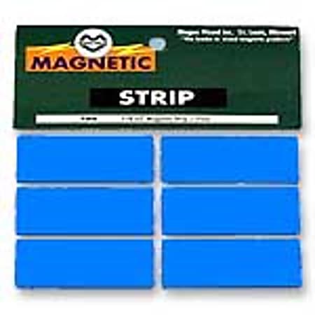 Magna Visual Magnetic Strips 78 x 2 Blue Pack Of 25 - Office Depot