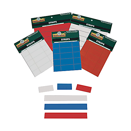 Magna Visual Magnetic Strips 78 x 2 White Pack Of 25 - Office Depot