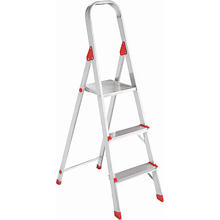 Davidson Ladders 566 Euro Platform Aluminum 3 Step Ladder 200 Lb 36 x ...