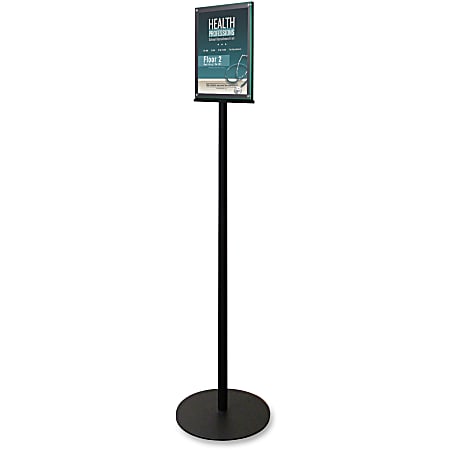 Deflecto Double Sided Sign Stand 56 H x 12 910 W x 12 910 D Black ...