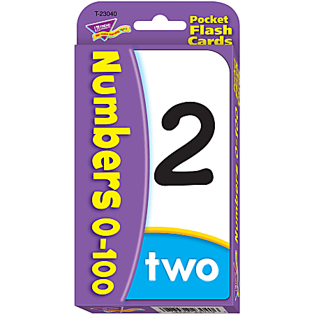 Trend Pocket Flash Cards Numbers 0 100 Box Of 56 Cards - Office Depot