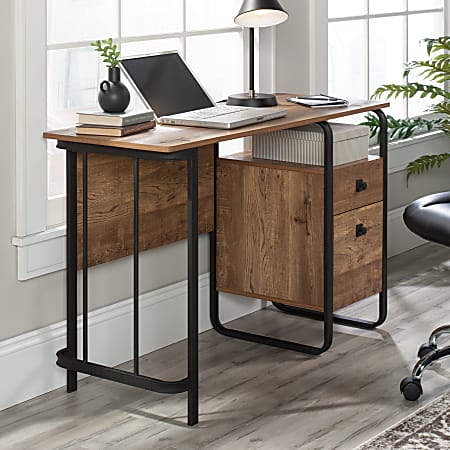 Sauder Station House 48 W Single Pedestal Computer Desk With Filing ...