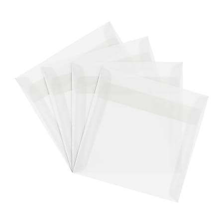 JAM Paper Translucent Vellum Invitation Envelopes 8 12 x 8 12 Gummed ...