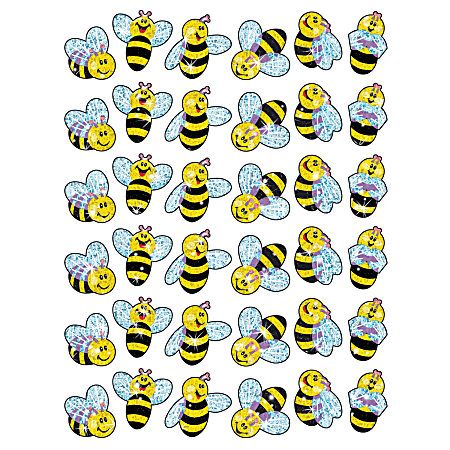 Trend Sparkle Stickers Buzzing Bumblebees 72 Stickers Per Pack Set Of ...