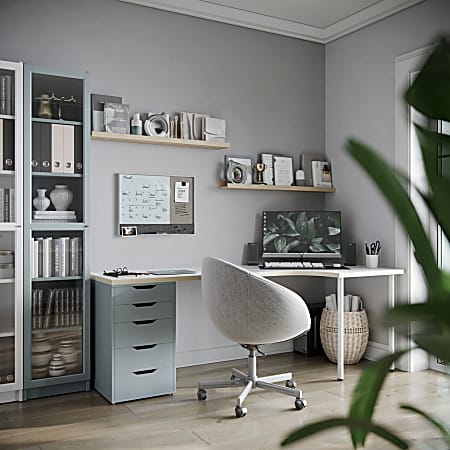 U Brands 3N1 Framed Monthly Calendar White Magnetic Glass Calendar ...