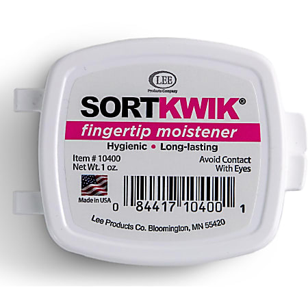 Lee Sortkwik Hygienic Fingertip Moistener 50percent Recycled 1 Oz Pink ...