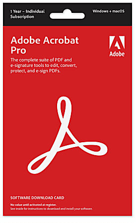 Adobe Acrobat Pro 12 Month Subscription Windows Mac Product Key ...