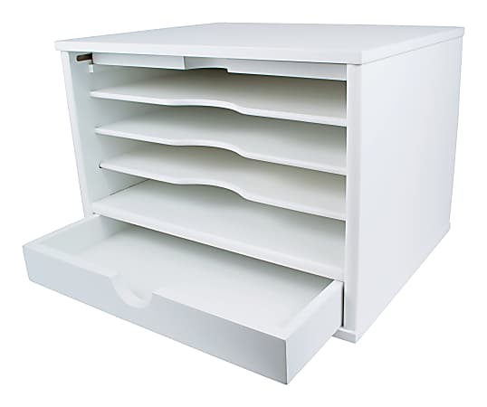 Victor Desktop Organizer 9 34 H x 14 W x 10 34 D Pure White - Office Depot