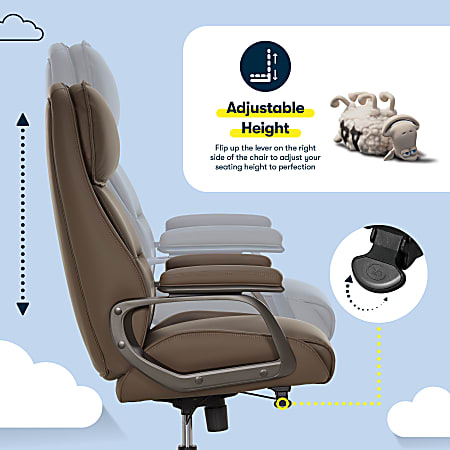 Serta SmartLayers Mosby Ergonomic Vegan Leather High Back Executive ...