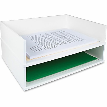 Victor Stacking Letter Tray 3 15 H x 10 1116 W x 13 14 D Pure White ...