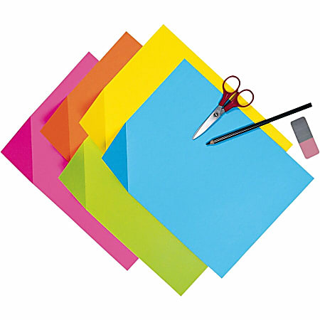 Pacon Colorwave Super Bright Tag Board 9 x 12 Assorted Colors Pack Of ...