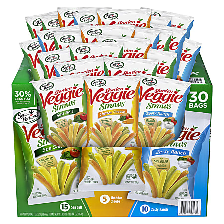 Sensible Portions Garden Veggie Variety Pack Box Of 30 Bags - Office Depot