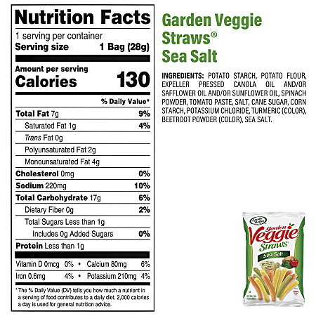 Sensible Portions Garden Veggie Variety Pack Box Of 30 Bags - Office Depot
