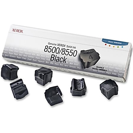 Xerox 8500 Phaser Black Solid Ink Pack Of 6 108R00672 - Office Depot