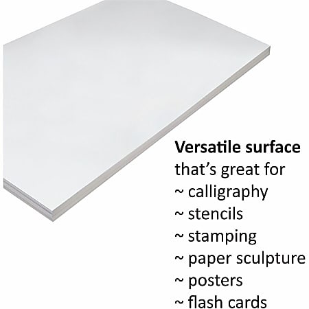 Pacon Tag Board 12 x 18 150 Lb White Pack Of 100 - Office Depot