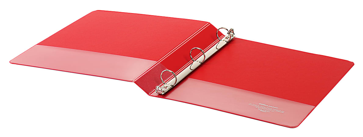 Office Depot Brand 3 Ring Durable View Binder 1 Round Rings Red ...