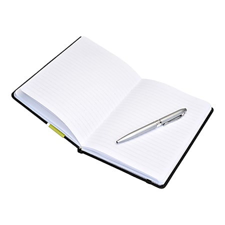 Eccolo Cool Jazz Journal 5 12 x 8 Ruled 192 Pages Black - Office Depot