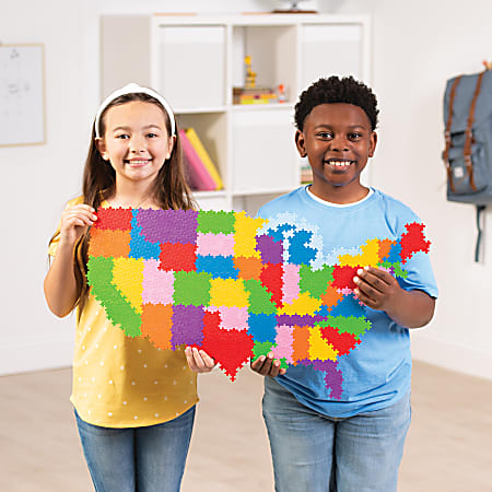 Plus Plus Puzzle By Number 1400 Piece Map Of the United States - Office ...