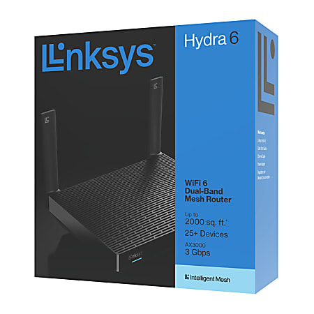 Linksys Hydra 6 Dual Band Mesh WiFi 6 Router Dual Band 2.40 GHz ISM ...